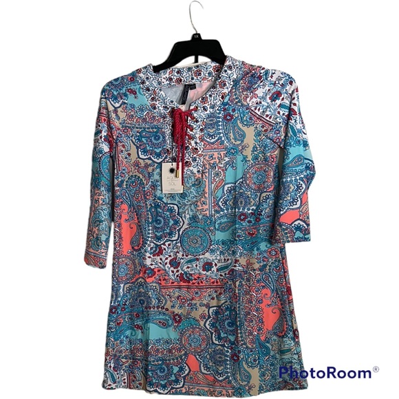 AQUA DEL SOL | Swim | Nwt Aqua Et Sol Paisley Tie Neck Size Medium ...